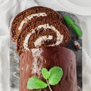 Mint Chocolate Chip Cake Roll - Good Things Baking Co
