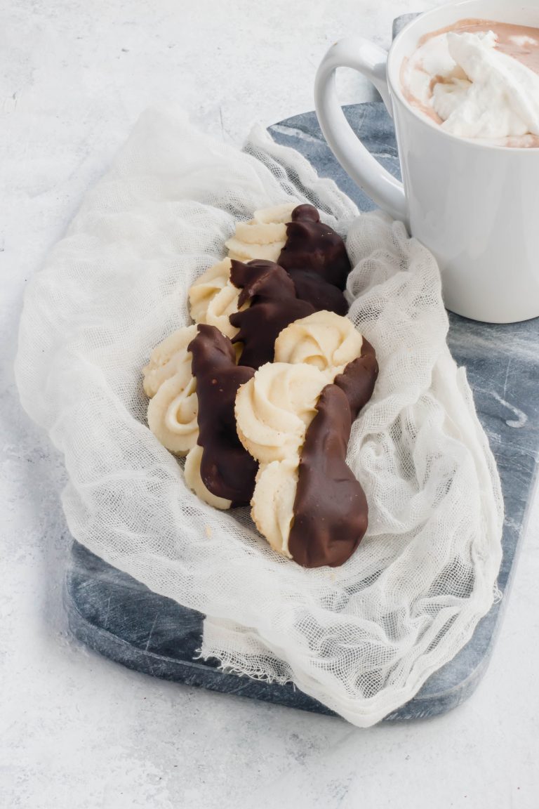 Chocolate Dipped Viennese Whirls - Good Things Baking Co