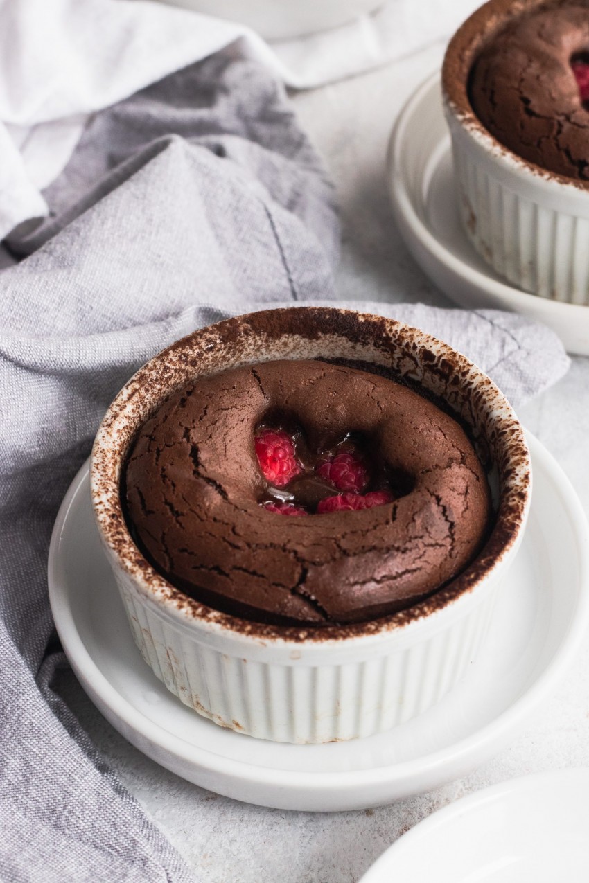 Raspberry Chocolate Lava Cakes - Good Things Baking Co