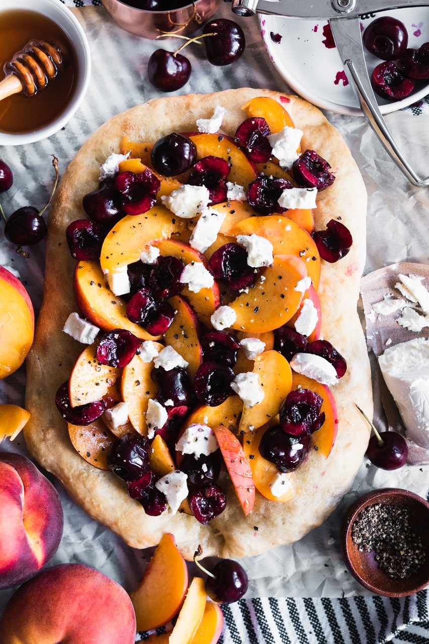 Stone Fruit and Cheese Flatbread - Good Things Baking Co