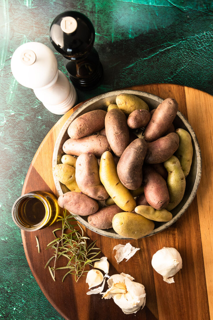 Smashed Fingerling Potatoes with Garlic and Parmesan - Good Things ...