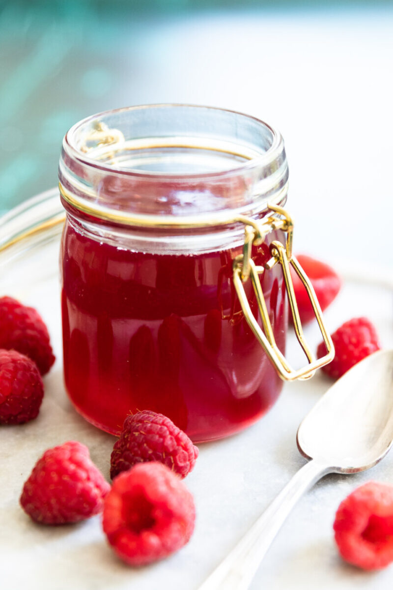 Raspberry Simple Syrup - Good Things Baking Co