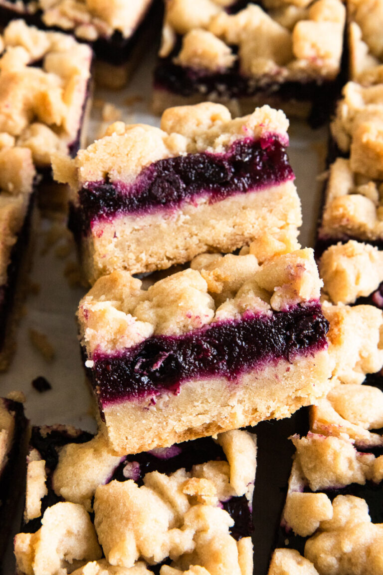 Lemon Blueberry Shortbread Bars - Good Things Baking Co
