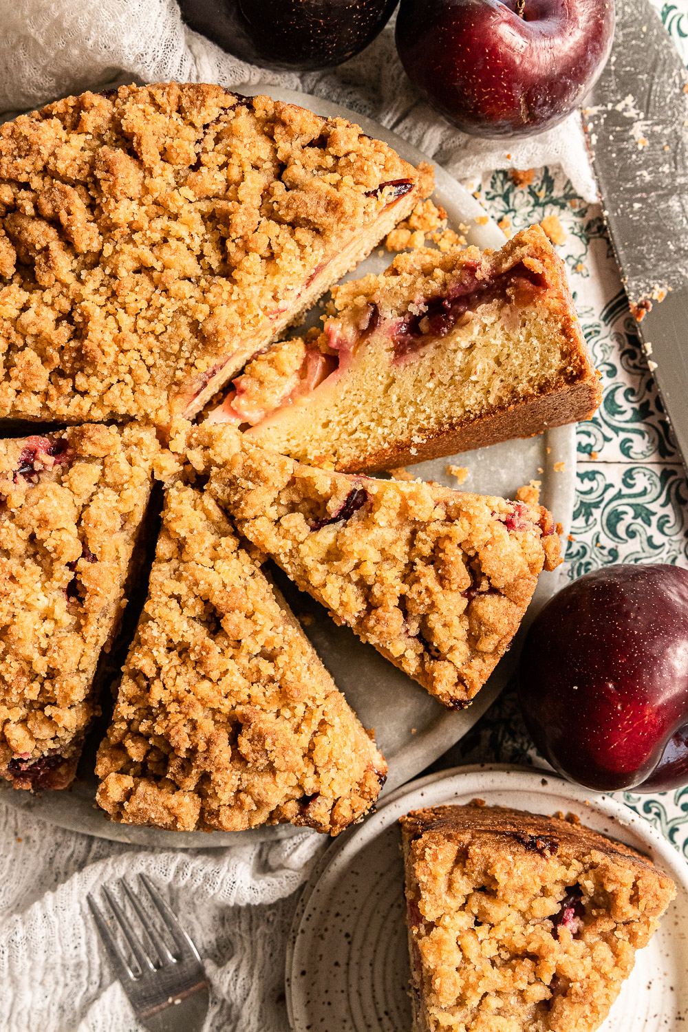 Plum Crumble Cake - Good Things Baking Co