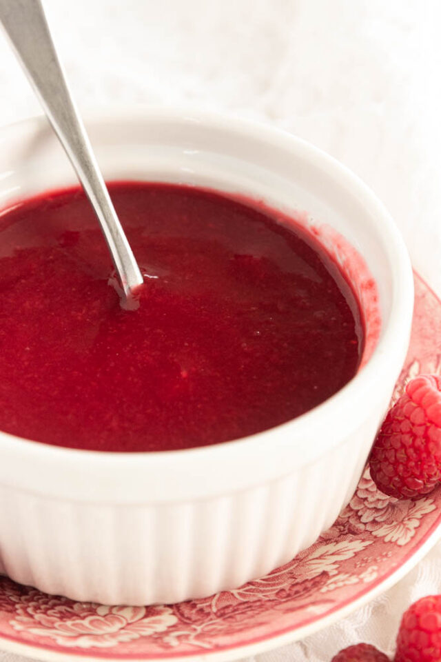Raspberry Coulis (Raspberry Sauce) - Good Things Baking Co