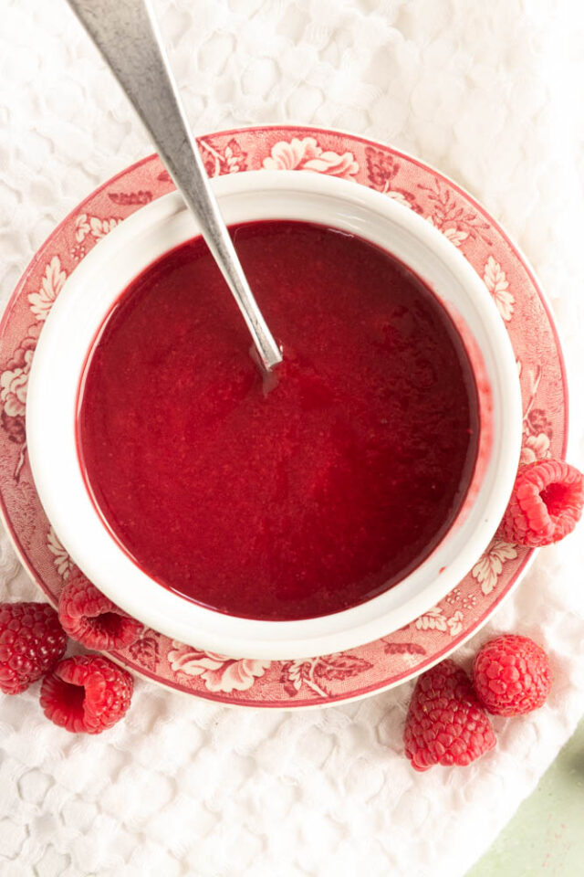 Raspberry Coulis (Raspberry Sauce) - Good Things Baking Co